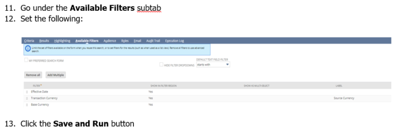 A001: Display the Daily Currency Exchange Rate in Netsuite Dashboard ...