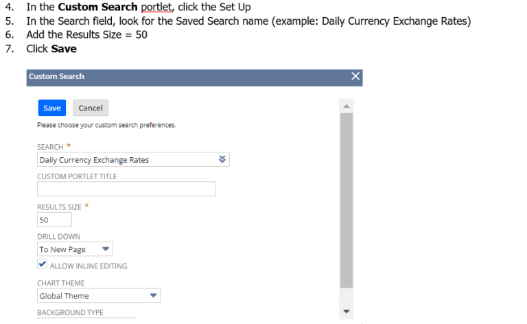 A001: Display the Daily Currency Exchange Rate in Netsuite Dashboard ...