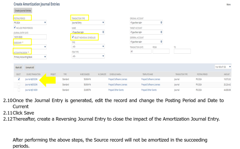 Quickly Stop Incorrect Amortization Journal Entries in NetSuite
